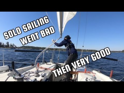 First solo sailing gone very bad, then very good - Maxi racer #24 - YouTube