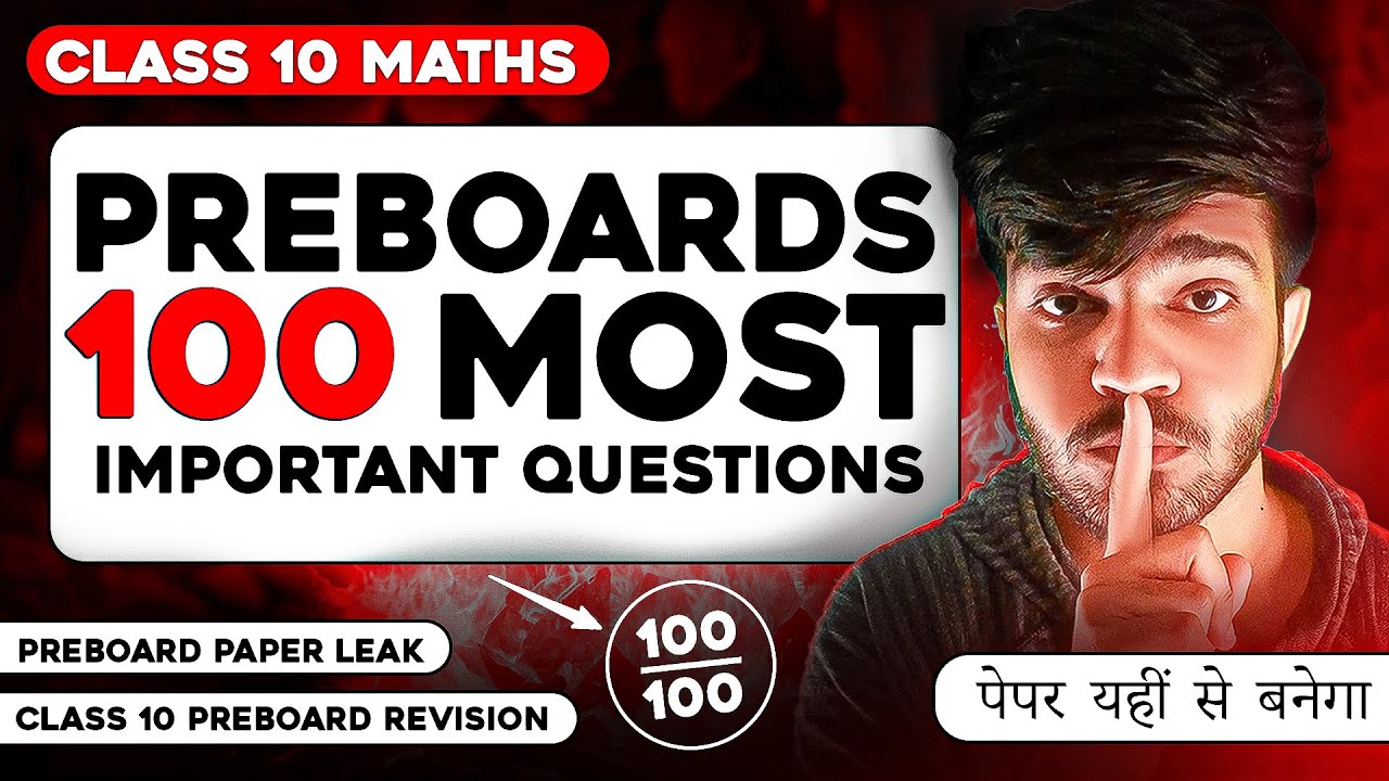 Most Important And Repeated Questions | Class 10 Maths | Class 10 Live ...
