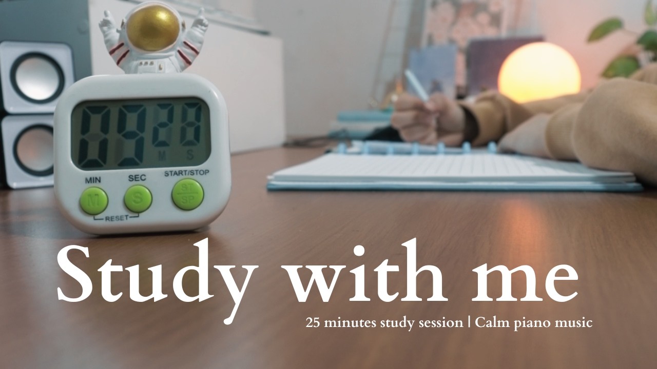Study with me for 25 minutes while we listen to smooth piano music for ...