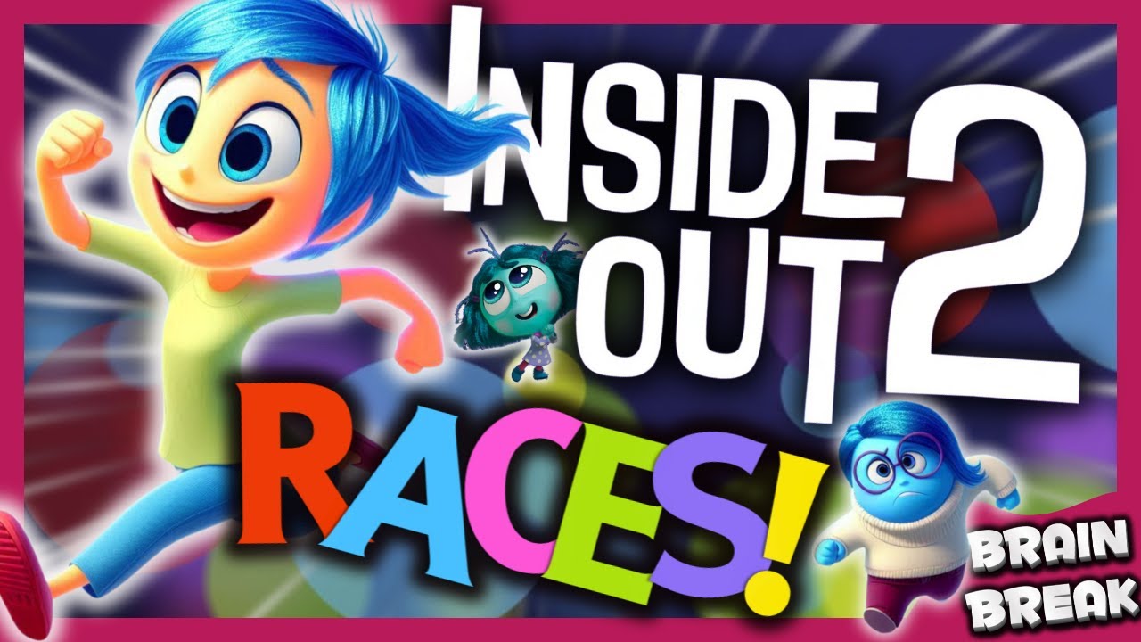 🔵INSIDE OUT 2 RACES🟣FEELINGS game for kids | Brain Break🧘‍♀️Danny Go ...