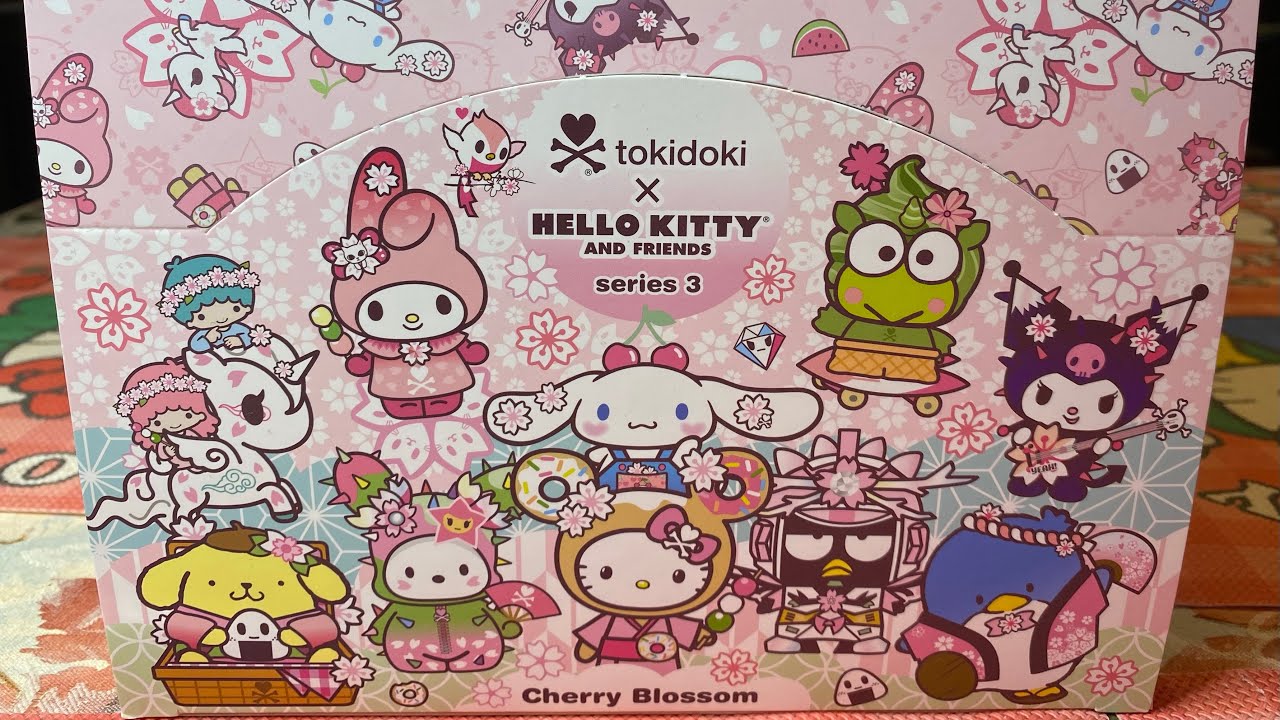Unboxing Tokidoki x Hello Kitty Series 3 Cherry Blossom Full Case - YouTube