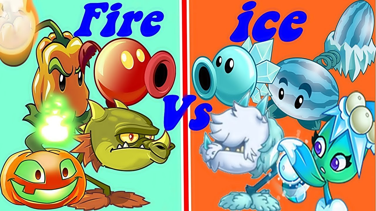 FIRE Pvz2 Vs ICE Pvz2 Power-up in Plants Vs Zombies 2: Gameplay 2017 ...