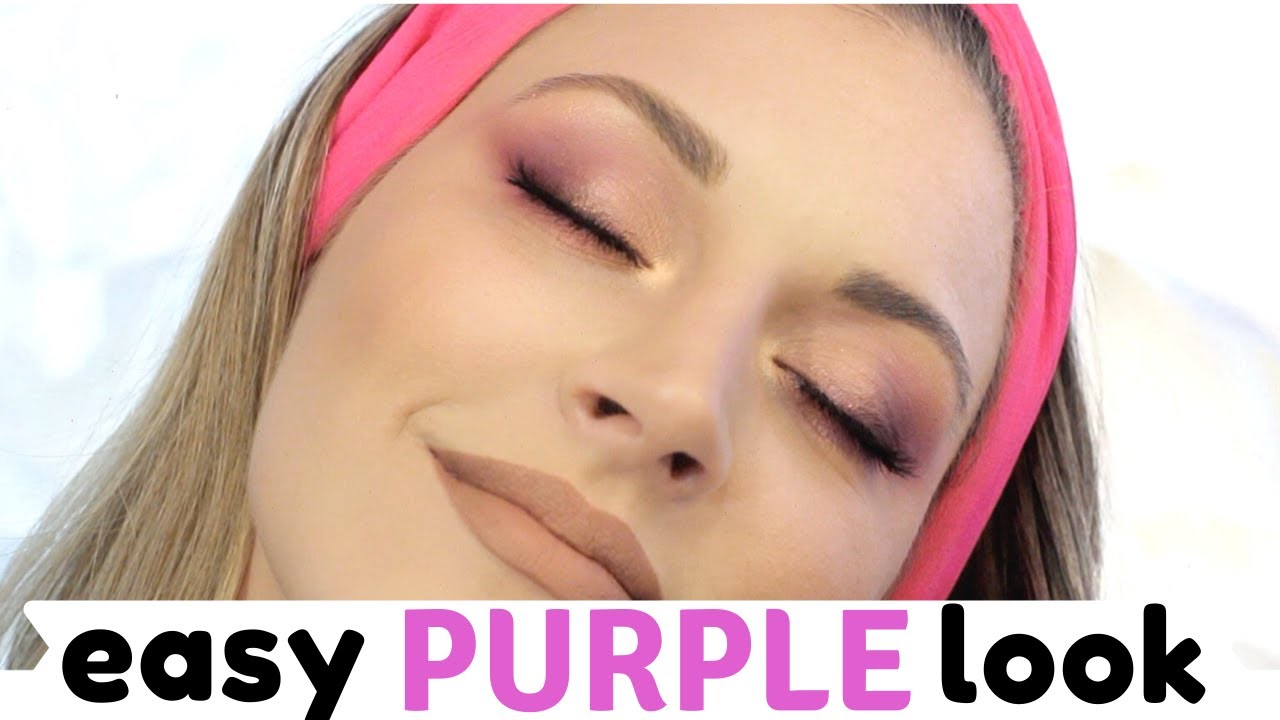 EASY PURPLE EYESHADOW TUTORIAL (beginner friendly) - YouTube