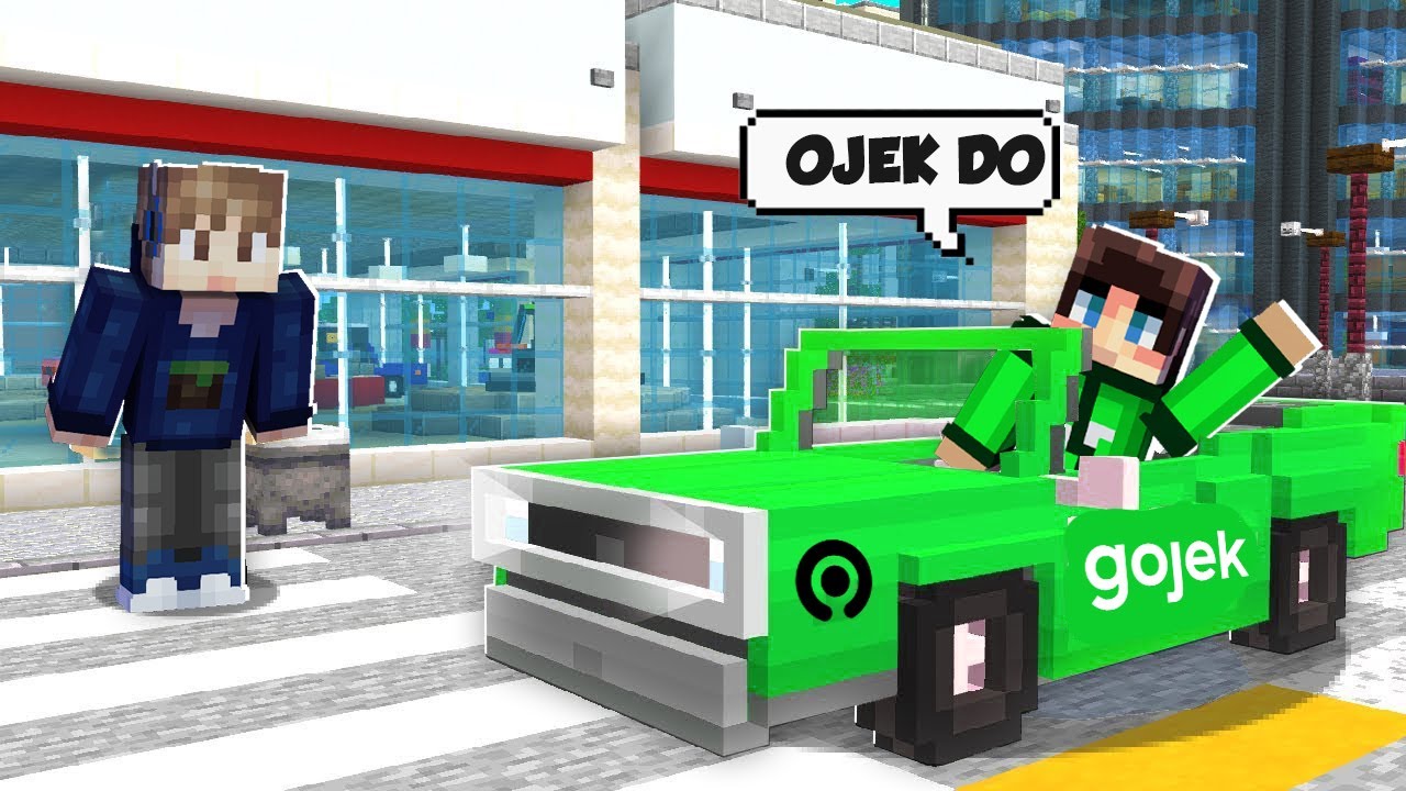 SEHARI MENJADI OJEK ONLINE DI MINECRAFT!!! - YouTube