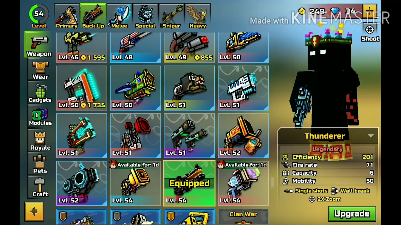 Testing thunderer is it the best back up? | Pixel Gun 3D - YouTube