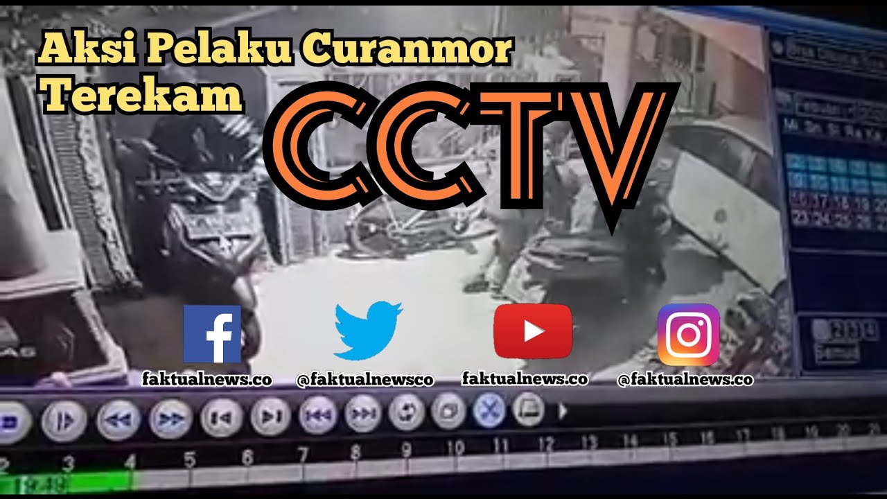Aksi Curanmor di Sidoarjo Terekam CCTV - YouTube