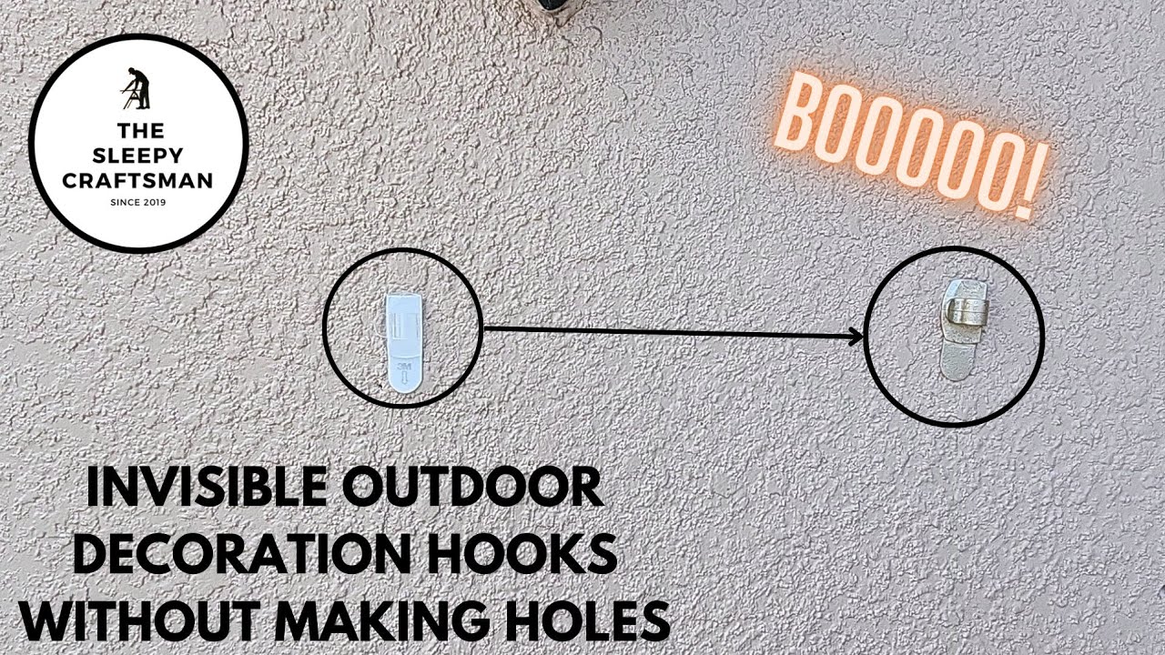 Invisible Hooks for Outdoor Decorations without holes! - YouTube