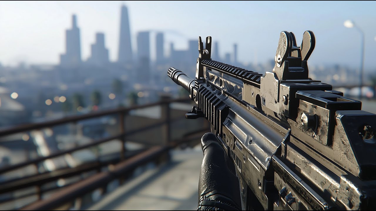 GTA 5 Machine Guns VS Modded Real Life Machine Guns 5Real Mod Weapons ...