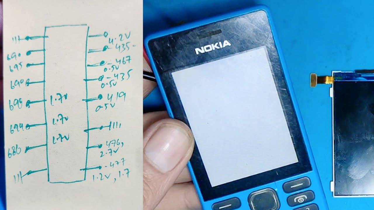 All keypad mobiles white lcd ways // All points voltages explain with ...