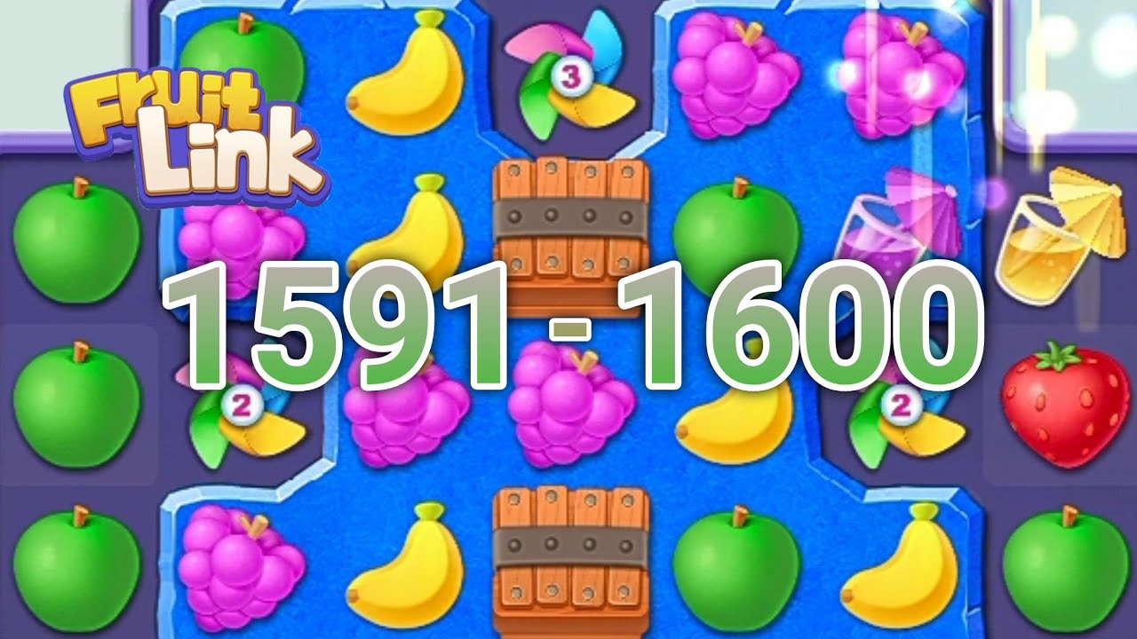 Fruit Puzzle | Fruit Link Blast Line | Level 1591 to 1600 | Game Fruit ...
