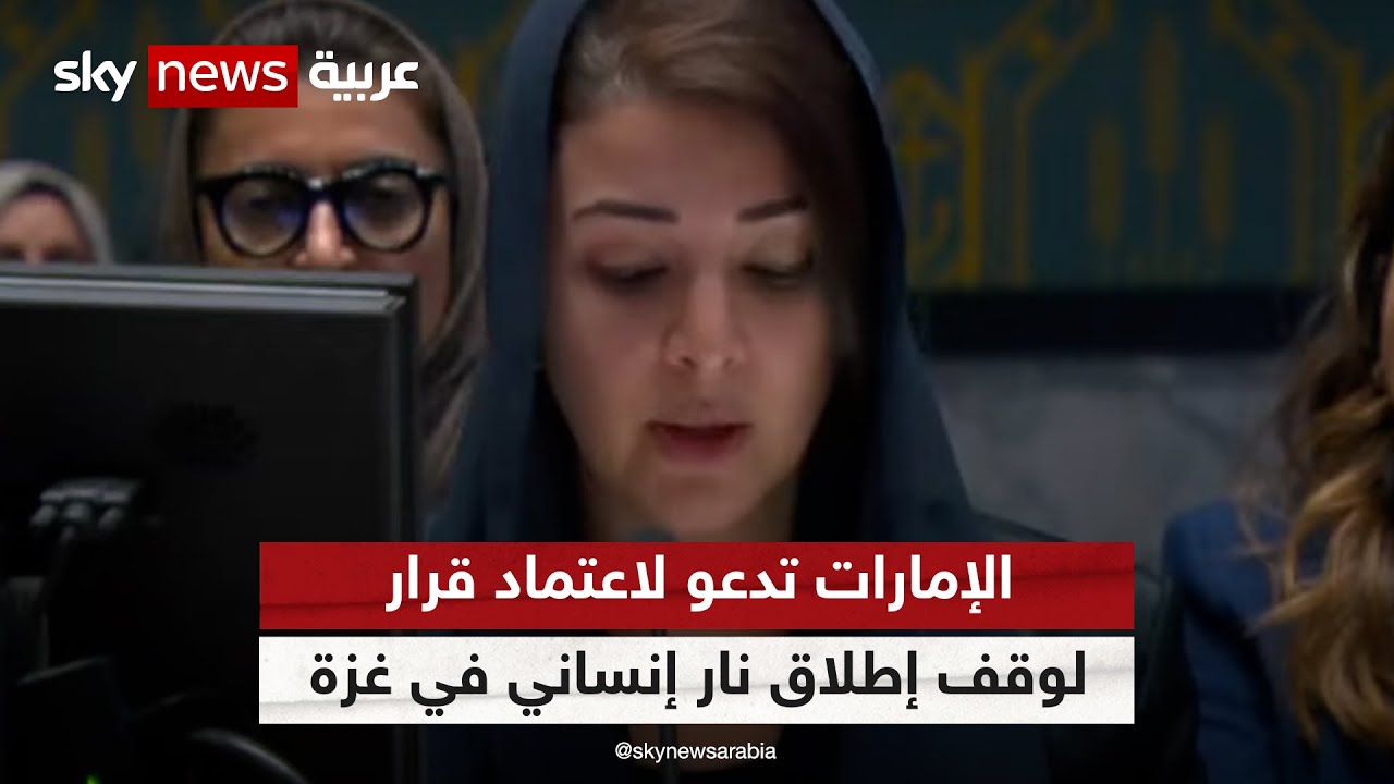 دولة الإمارات تدعو مجلس الأمن لاعتماد قرار لوقف إطلاق نار إنساني بغزة