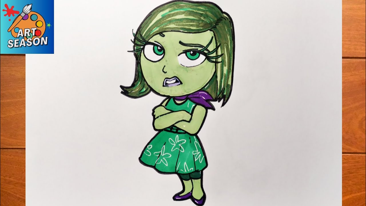 How to Draw Disgust - Inside Out - YouTube