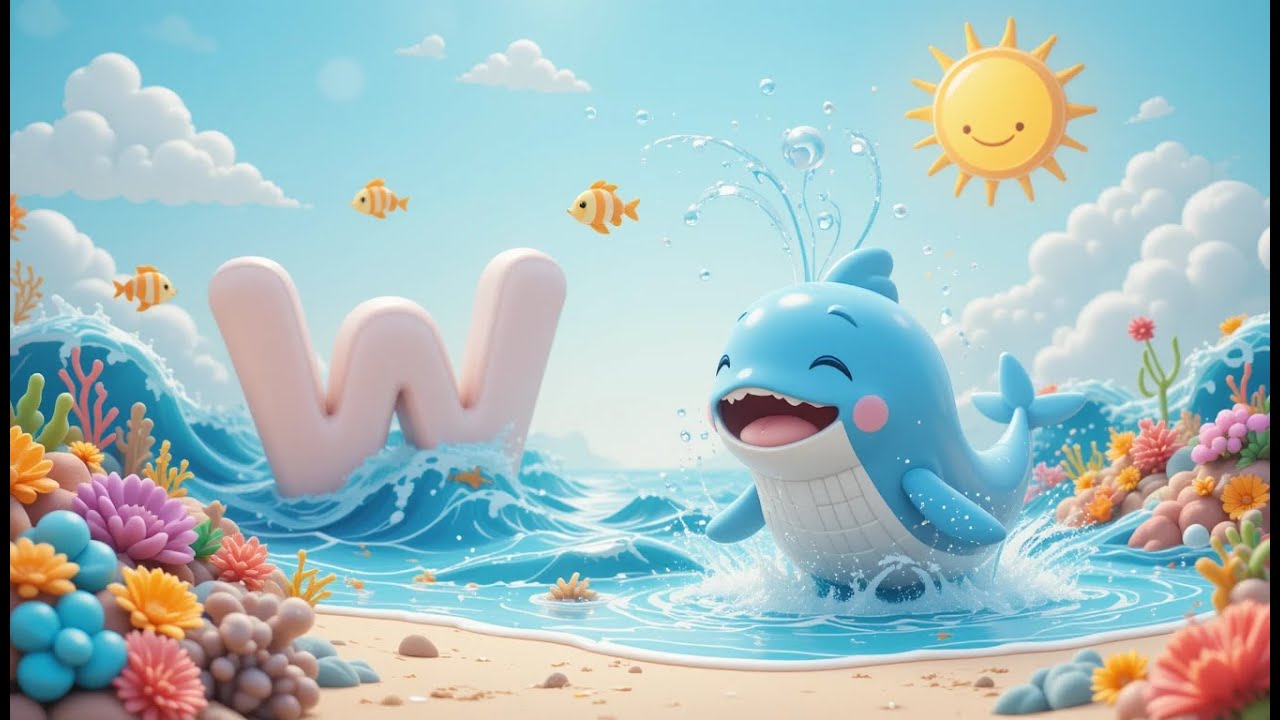 W is for Whale | ABC Animal Song for Kids | Learn the Alphabet with ...