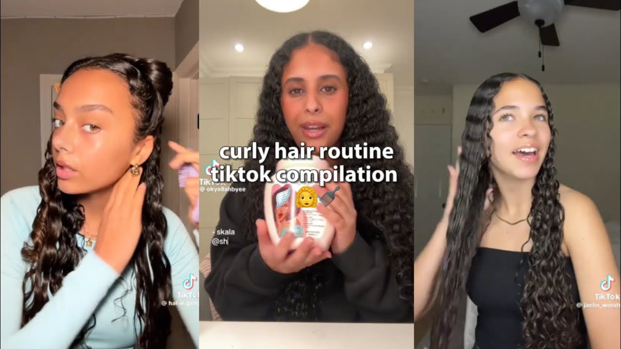 Curly Hair Routine Tiktok Compilation! 🪮👩‍🦱🪽 - YouTube