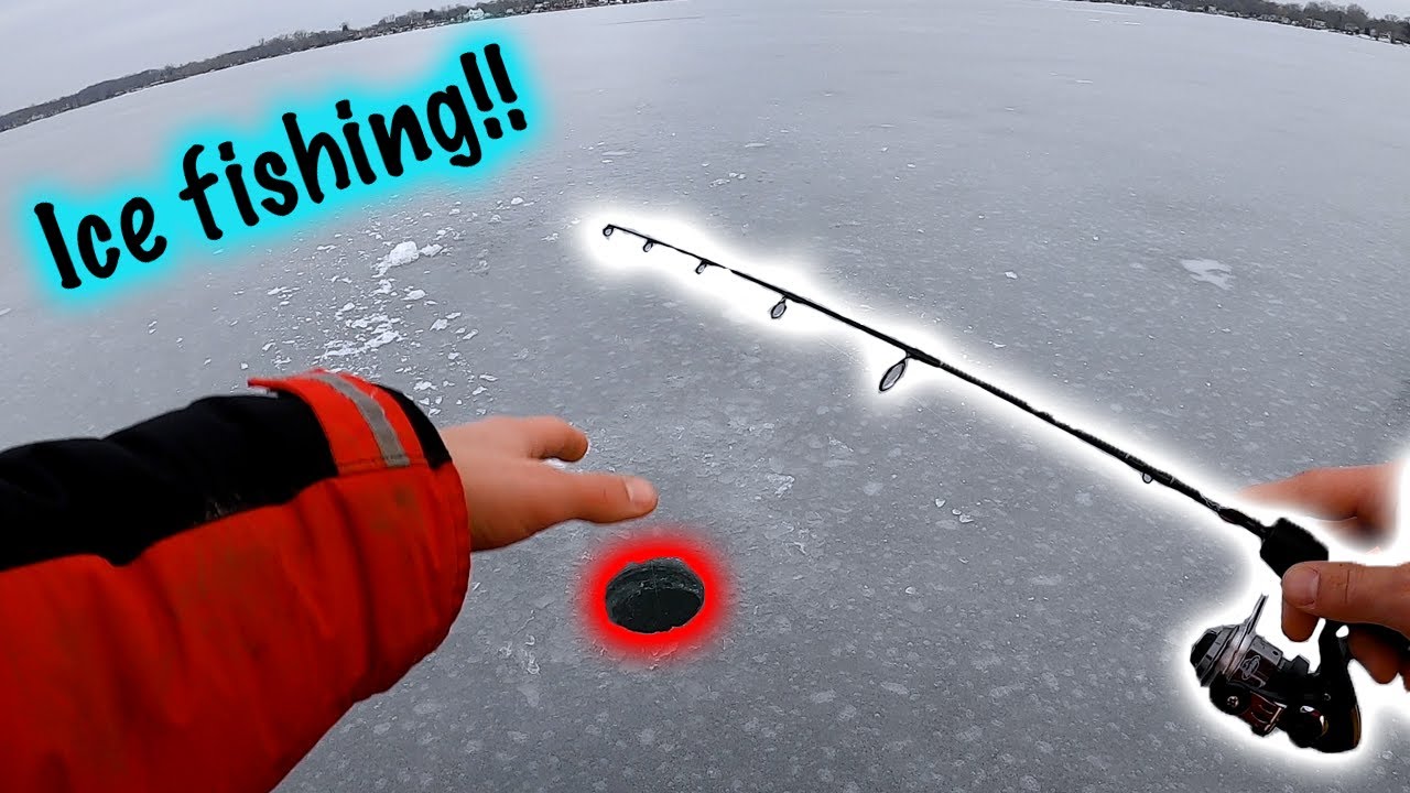First time ICE FISHING In 2021 || Walled lake Ice fishing - YouTube