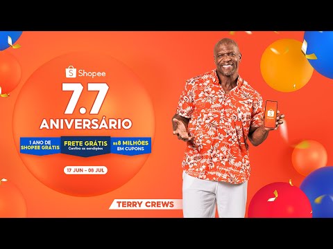 Uau, Shopee 7.7! Até o Terry Crews veio comemorar o Aniversário Shopee 🥳