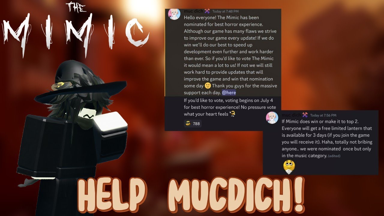 MUCDICH NEEDS OUR HELP + NEW LIMITED LANTERN COMING SOON? | The Mimic ...