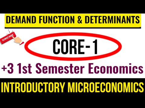 Demand Function & Determinants|+3 Economics Hons|Core-1|Microeconomics ...