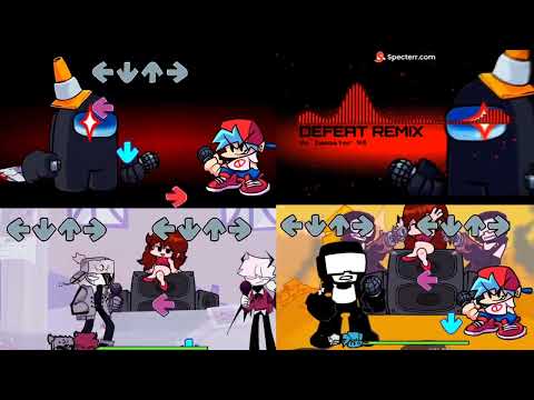 (FNF) Defeat but its A Mashup 4 versions.
