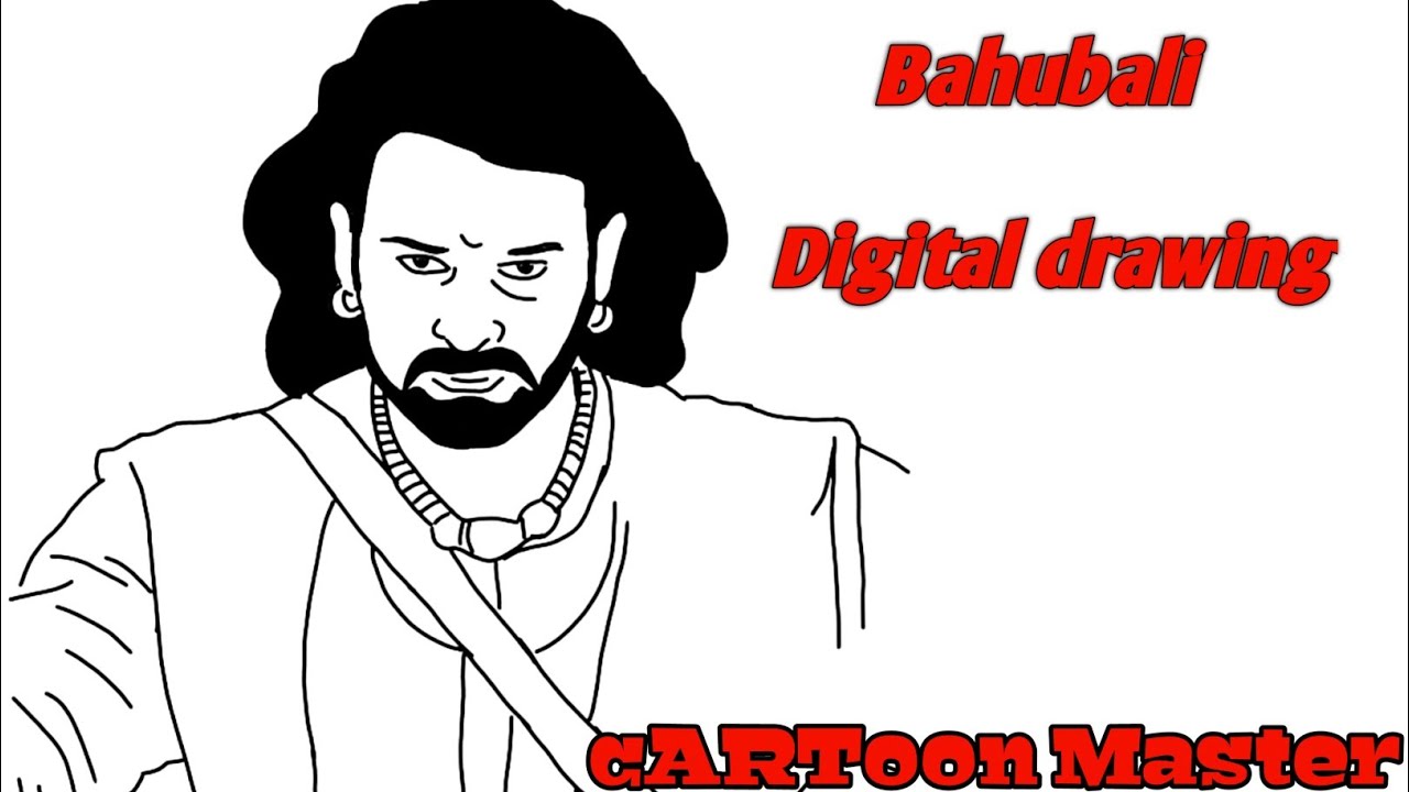 Bahubali cartoon drawing | Digital cartoon drawing - YouTube