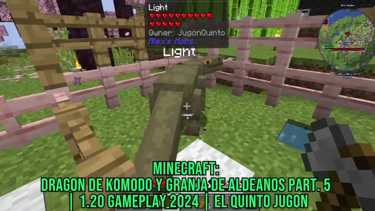 MINECRAFT: DRAGON DE KOMODO Y GRANJA DE ALDEANOS PART. 5 | 1.20 ...
