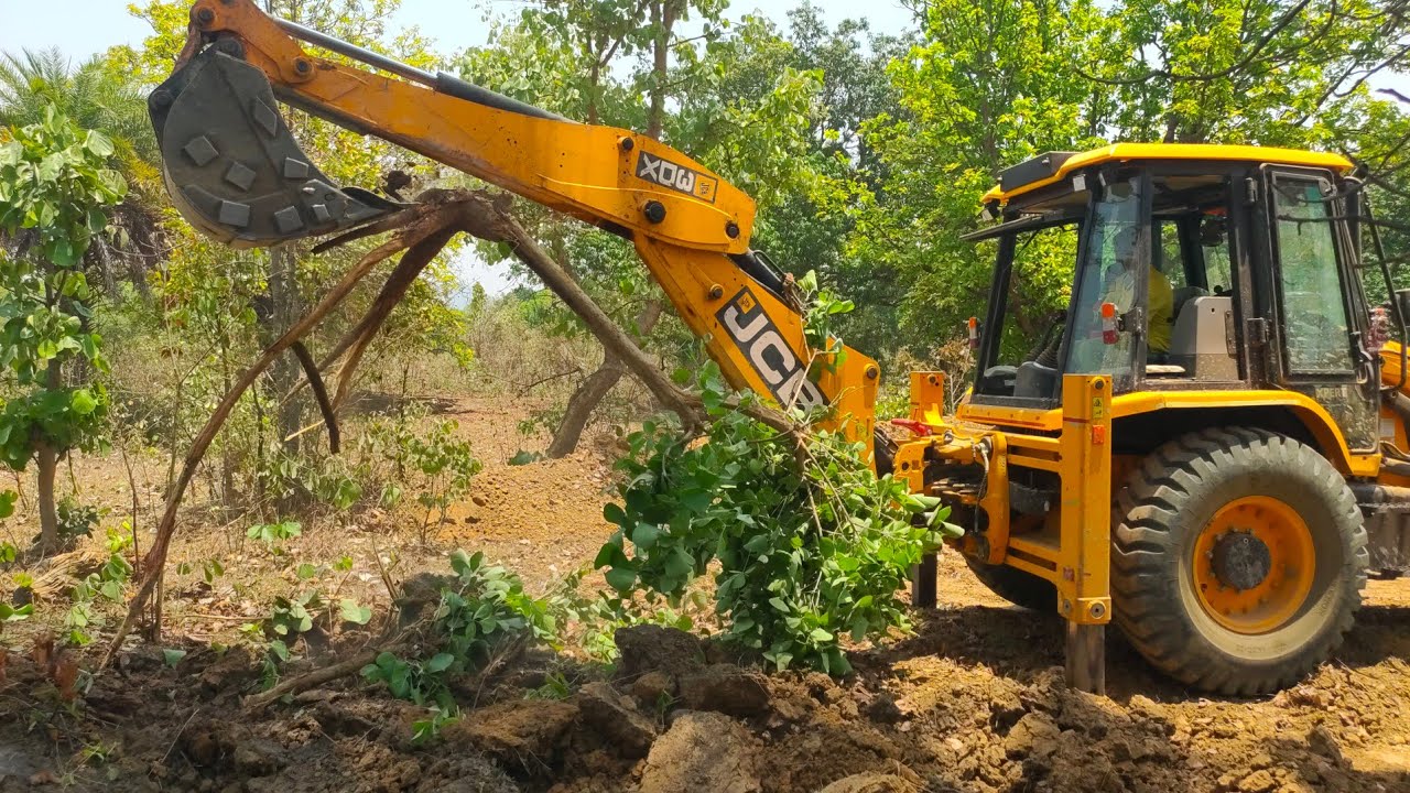 JCB Backhoes Standing Style Making Farm Ground ll JCB 3DX Backhoe ...