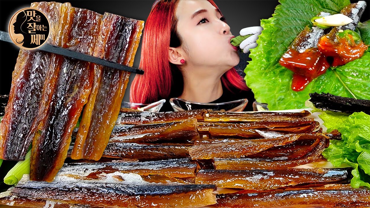 [Mukbang]🐟 쫀득쫀득! 구룡포 과메기 먹방😋 [Gwamegi] Half-dried Herring グァメギ Real ...