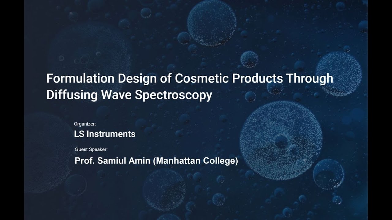 Formulation design of cosmetic products through diffusing wave ...