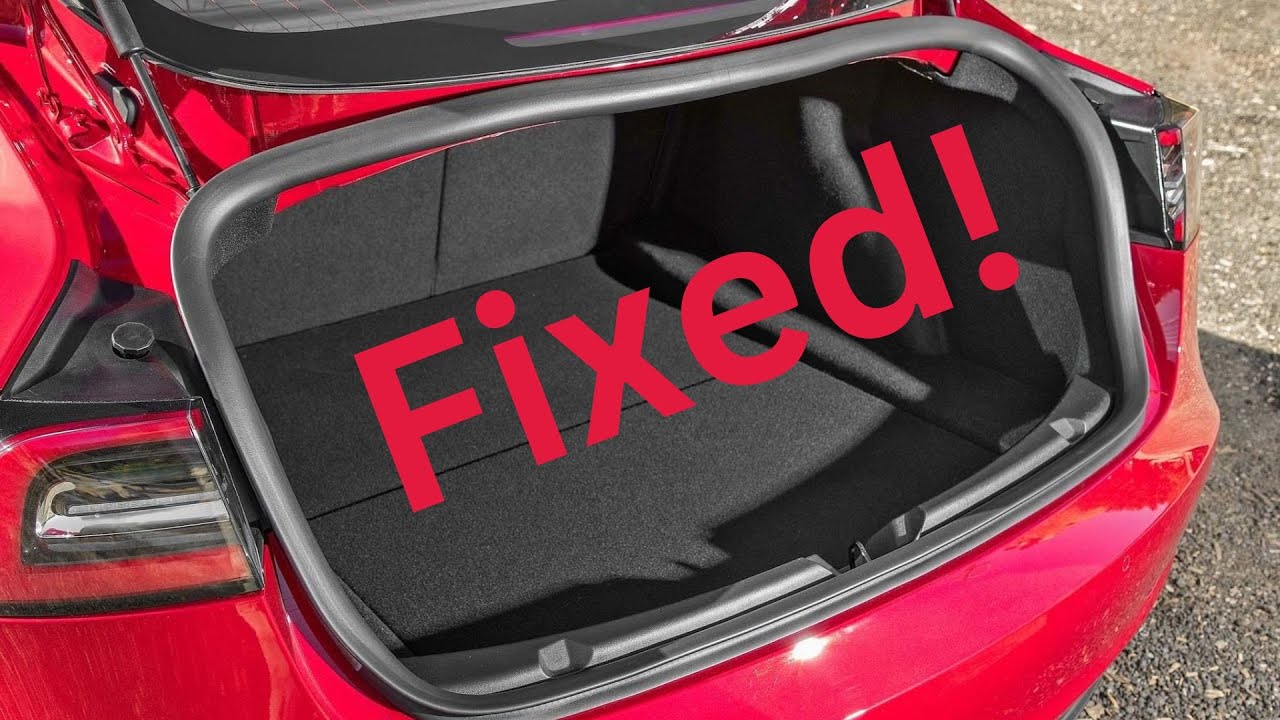 Tesla Model 3 Powered Trunk Slam / Groan When Closing - Fixed - YouTube