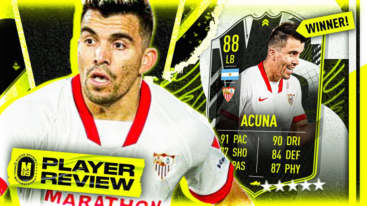 BEST LEFT BACK IN FIFA 21! SHOWDOWN 88 ACUNA PLAYER REVIEW | PLAYER ...