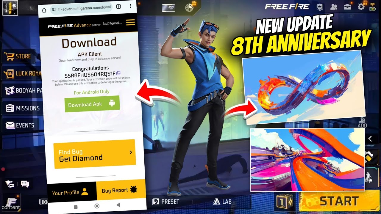 8th anniversary new update free fire 😱| ob49 update free fire | ff ...