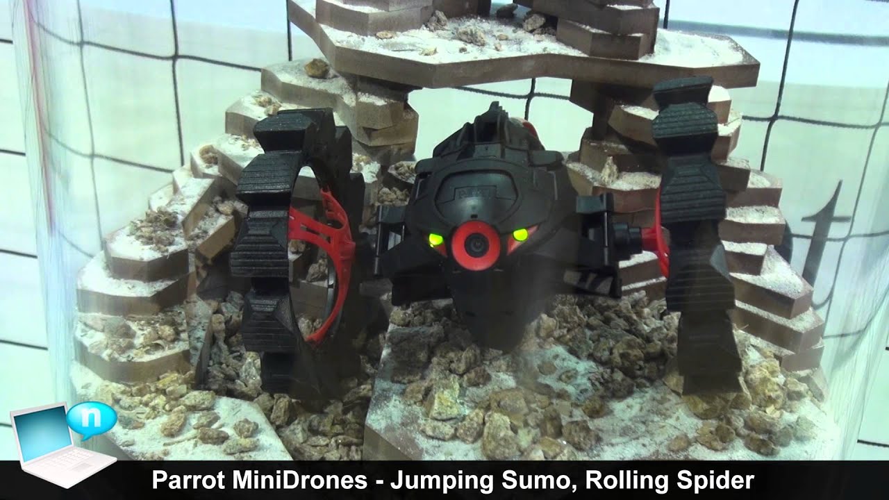 Parrot MiniDrones Jumping Sumo Rolling Spider 2015 edition - YouTube