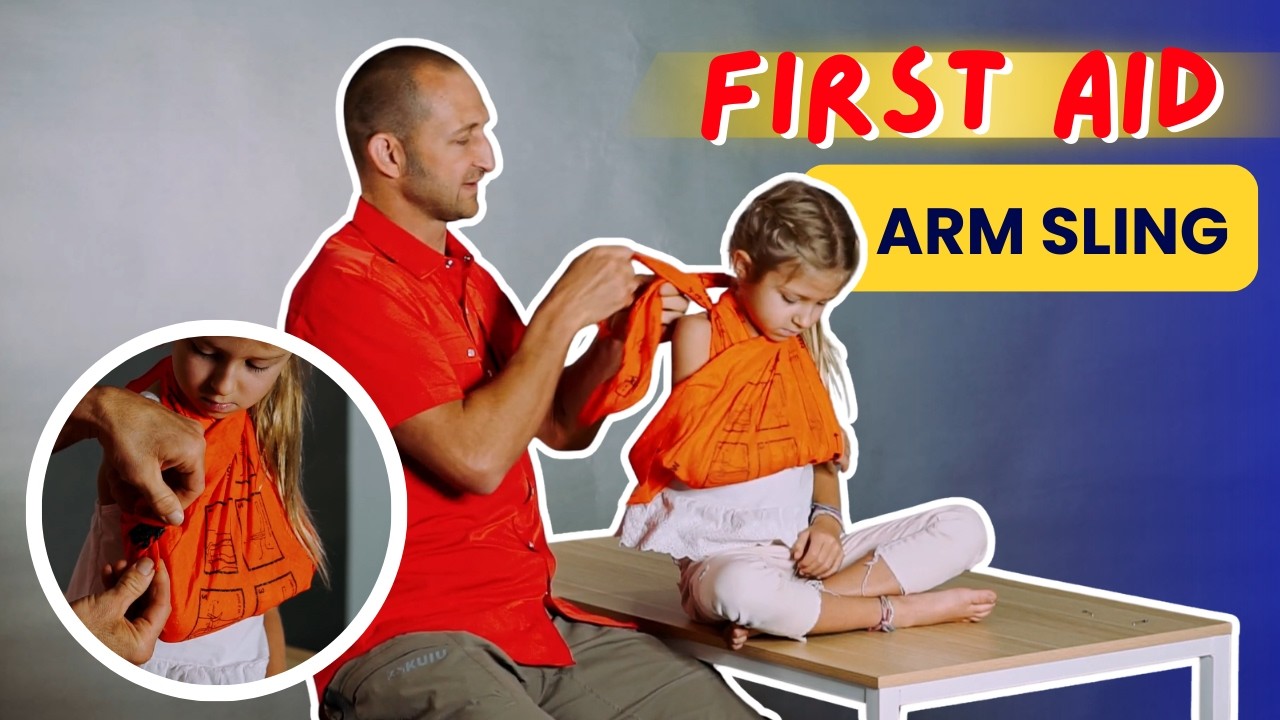 First Aid: Arm Sling | How to Make an Arm Sling with a Triangular ...