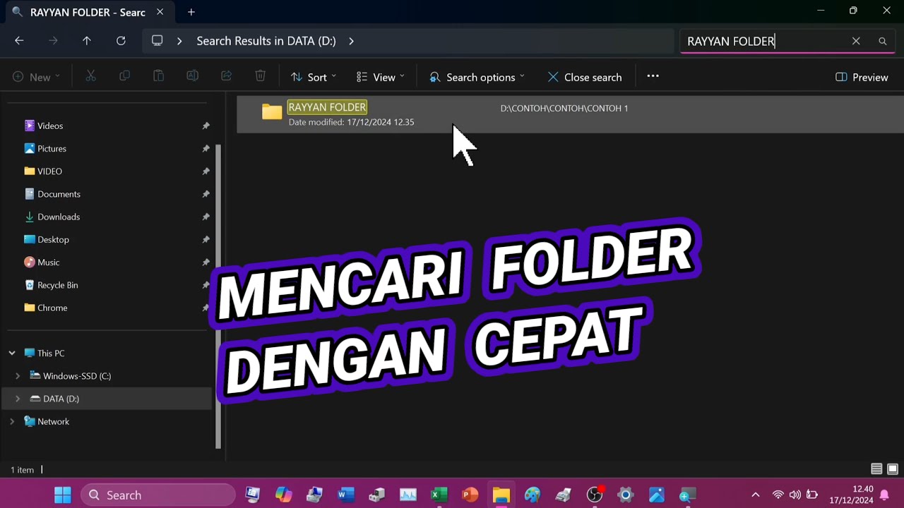 Cara Mencari Folder Dengan Cepat di File Explorer Laptop (Komputer ...