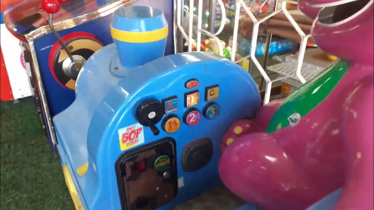 fun2learn barney train kiddie ride - YouTube