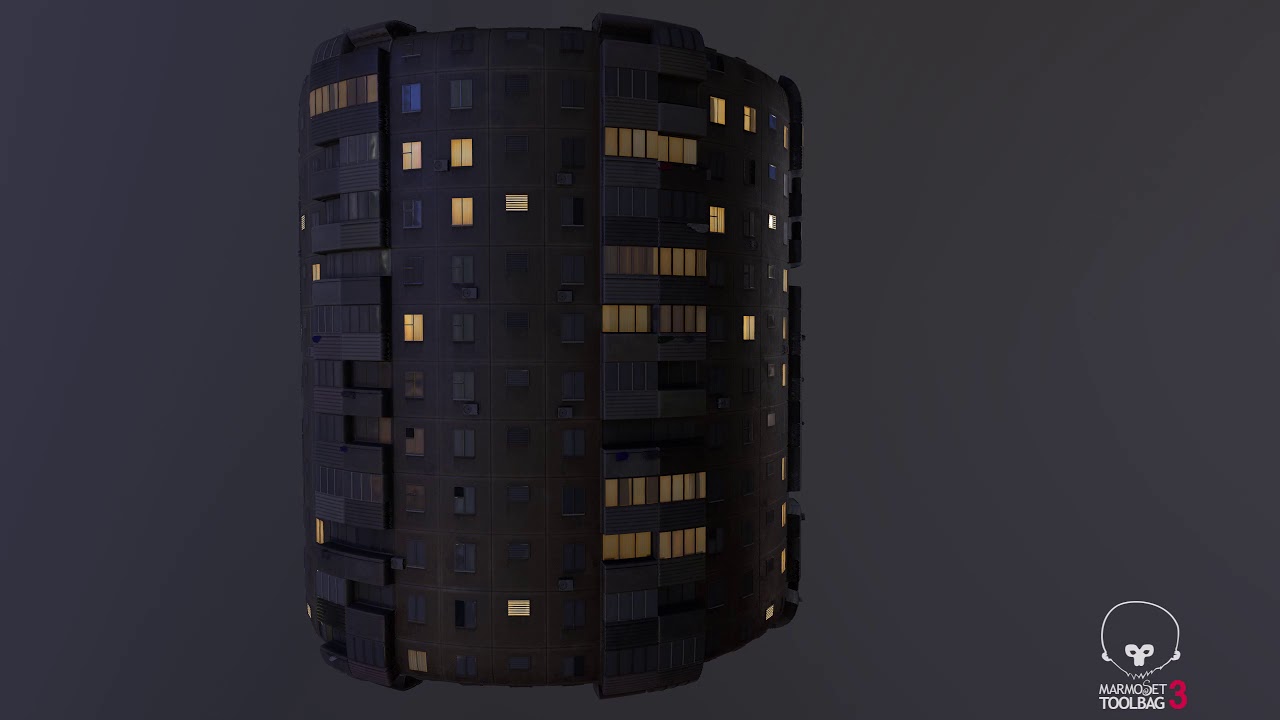 Substance Designer - Procedural Material (Soviet Panel Building - Night ...