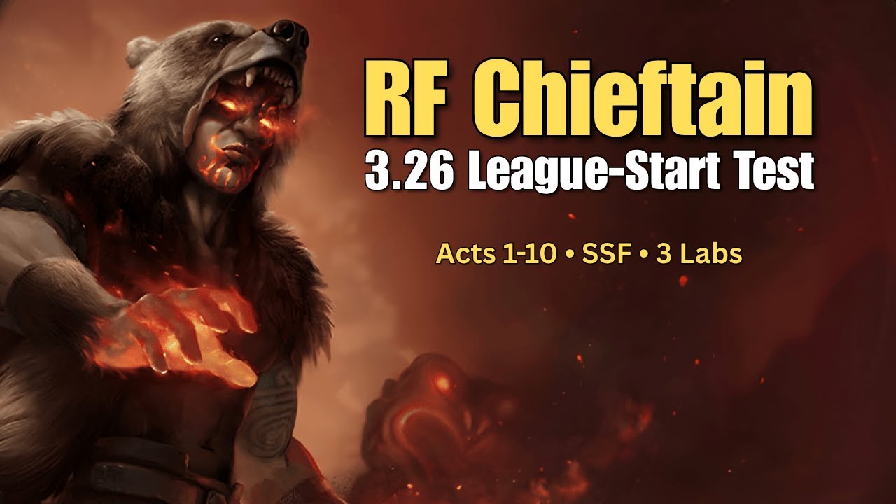 PoE RF Chieftain Acts 1-10 Leveling - League-Start Test (3.25 → 3.26 ...