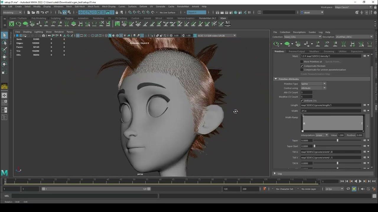 XGen (Part 11): Groomable Splines & Export - YouTube
