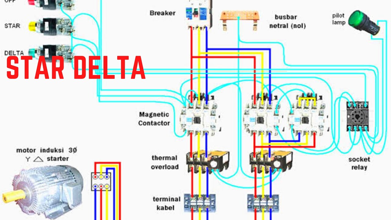 star delta connection diagram - YouTube