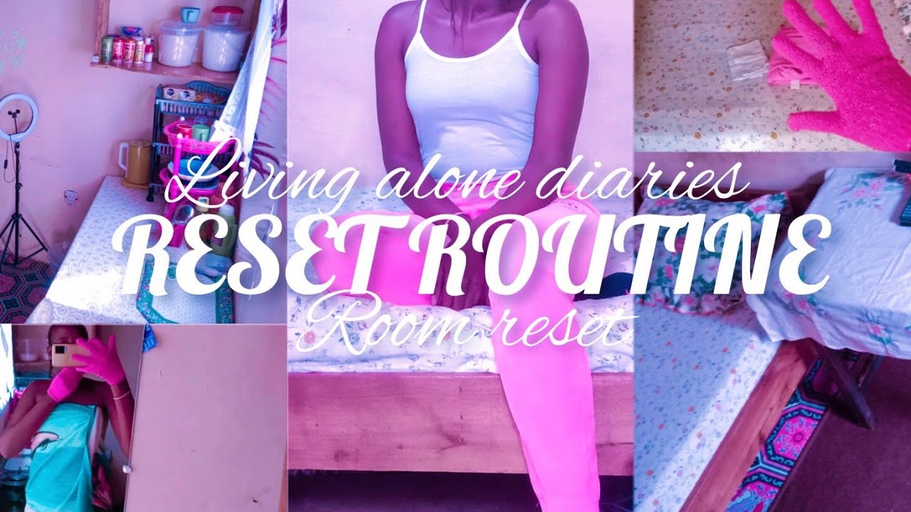 My detailed reset routine living alone in a single room!! - YouTube