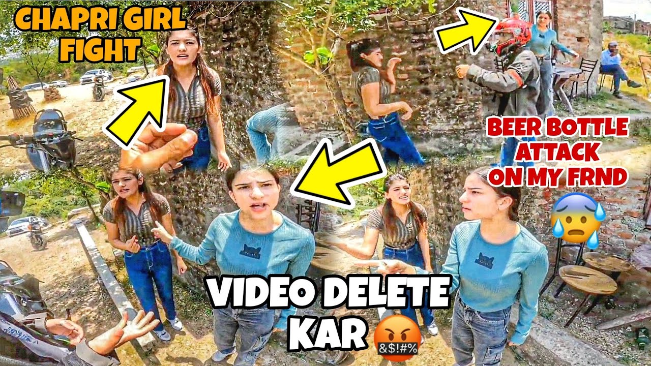 Chupri Girl Fight🤬 Attack with Beer Bottle😱 Ducati bike - YouTube