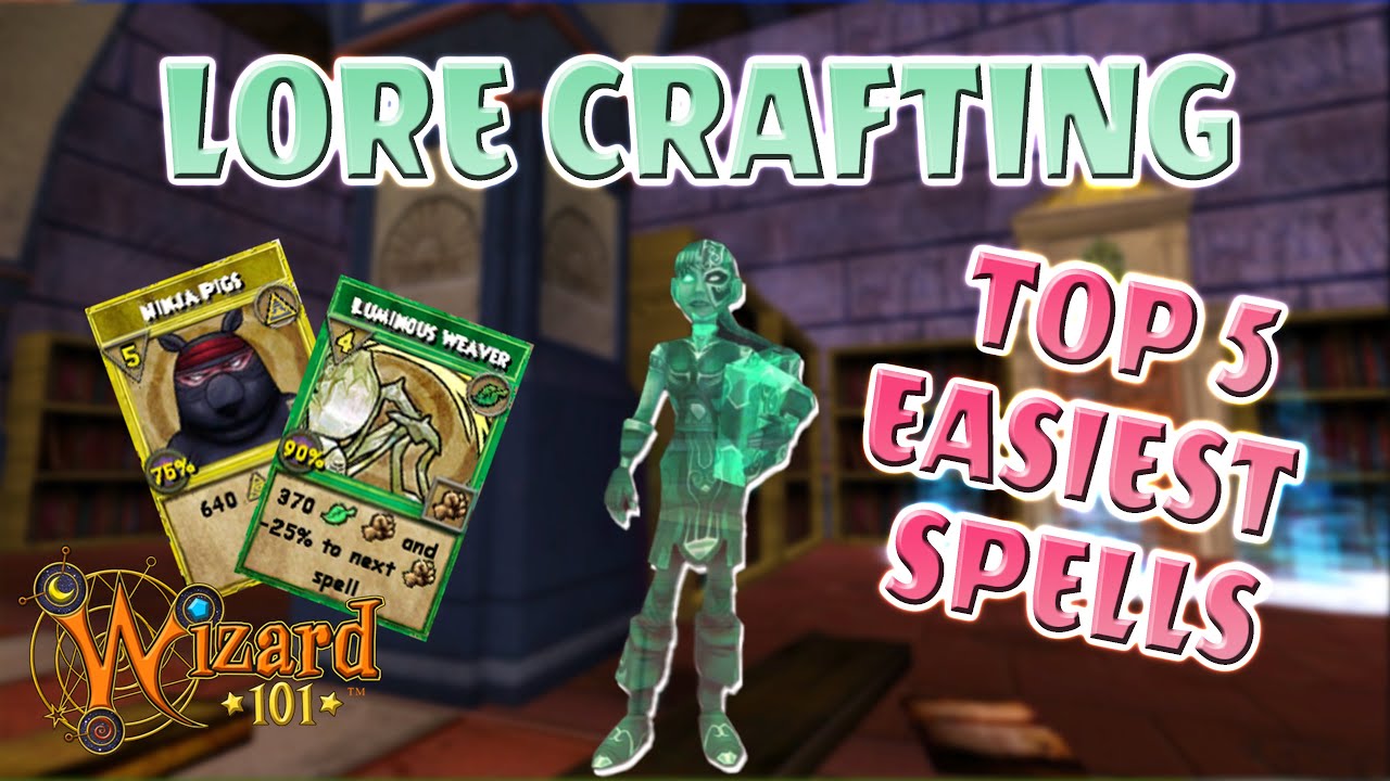 Top 5 EASIEST Loremaster Spells to Craft in Wizard101! - YouTube