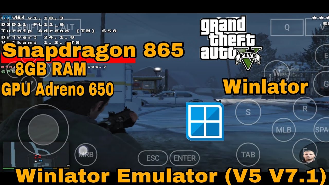 Winlator Emulator V7.1 V5 Android - GTA 5 Samsung S20 FE 5G 8GB RAM ...