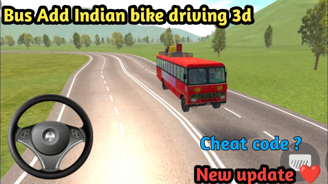 BUS ka Cheat Code indian bike driving 3d, new update2023 , all cheat code - YouTube