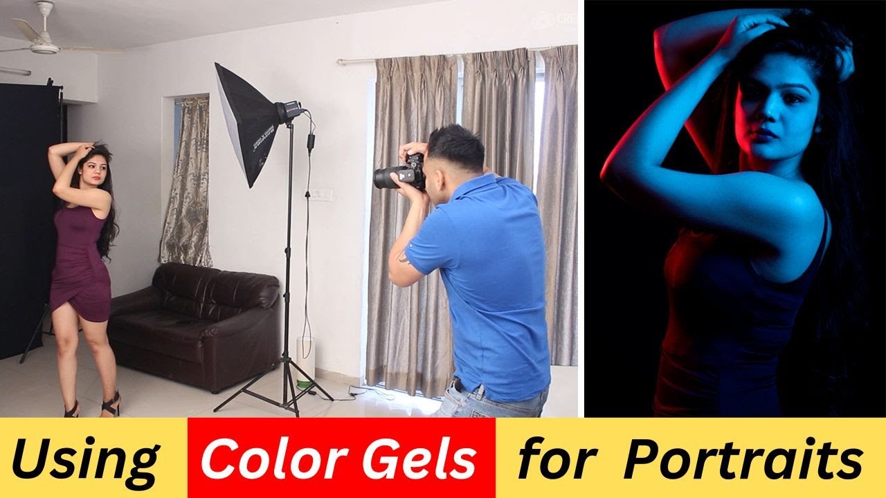 Using Color Gels for Studio Portrait Photography - YouTube