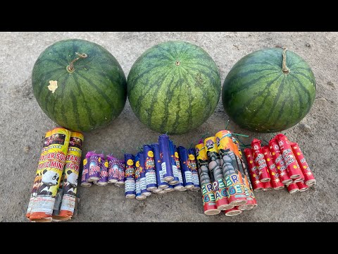 NGABUBURIT NYUMET MERCON SUPER KAGET JUMBO DENGAN SEMANGKA!!! Lihat Reaksinya