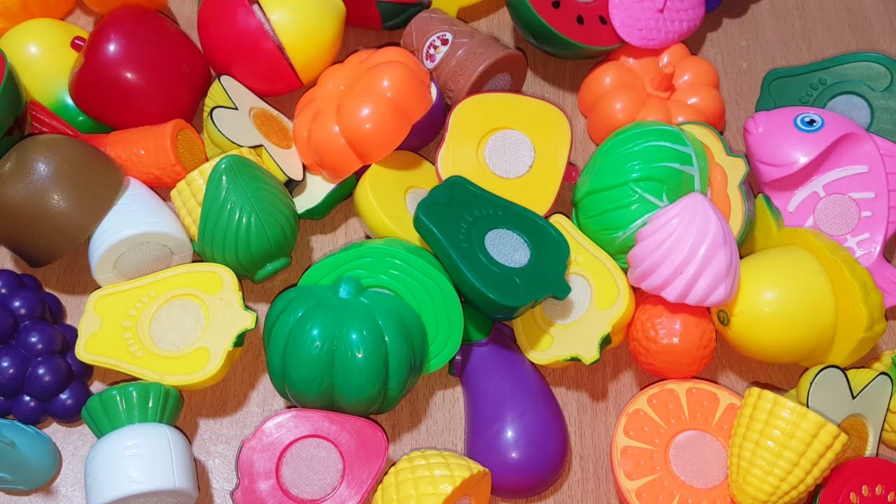 How To Cutting Plastic Fruits And Vegetables | Satisfying Video | Food ...
