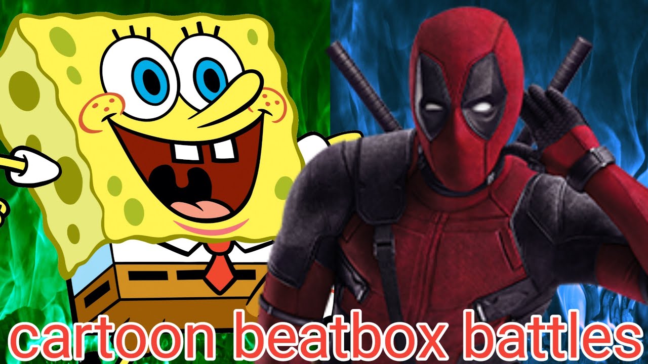 Blind reaction:SpongeBob vs Deadpool cartoon beatbox battles - YouTube