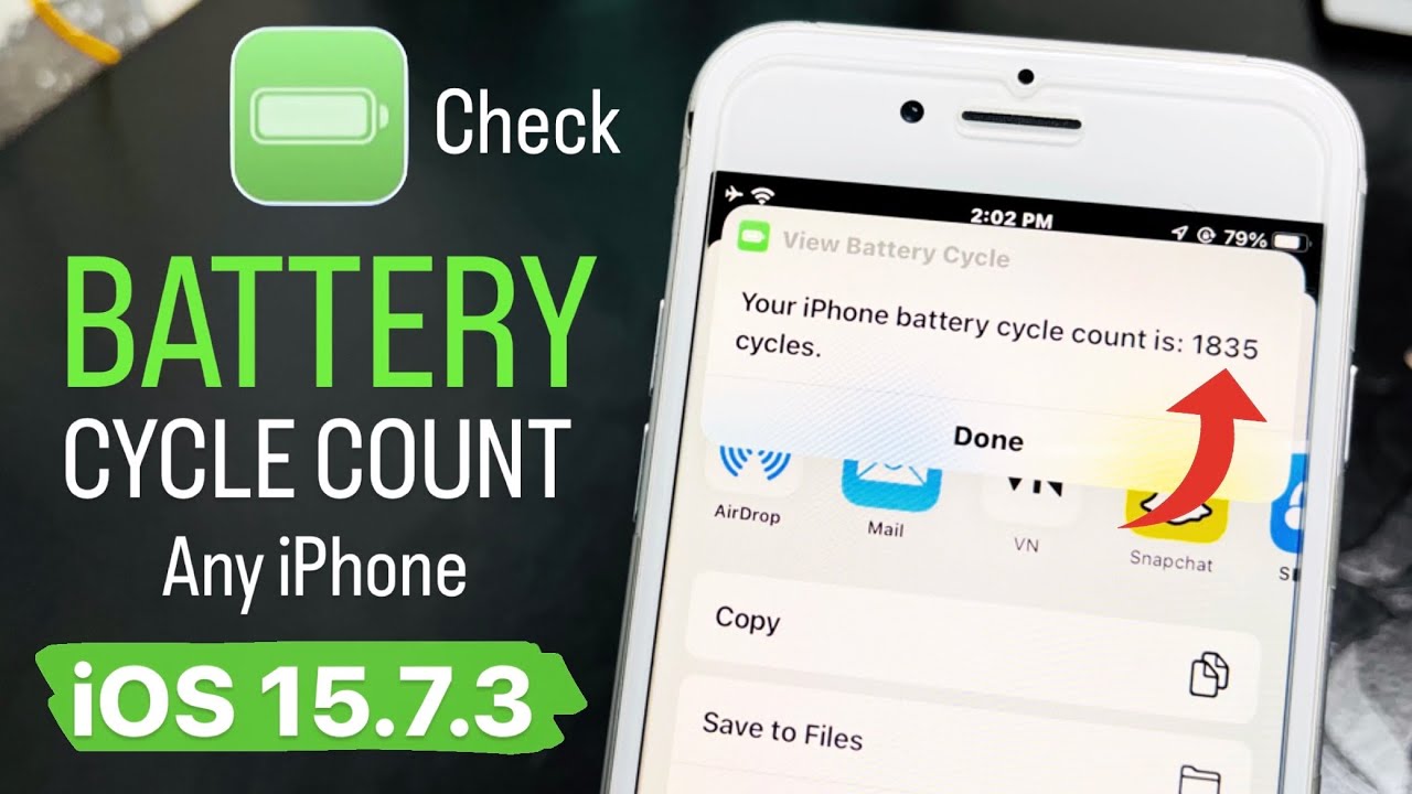 iOS 15.7.3 - How to Find Battery Cycle Count on Any iPhone - YouTube