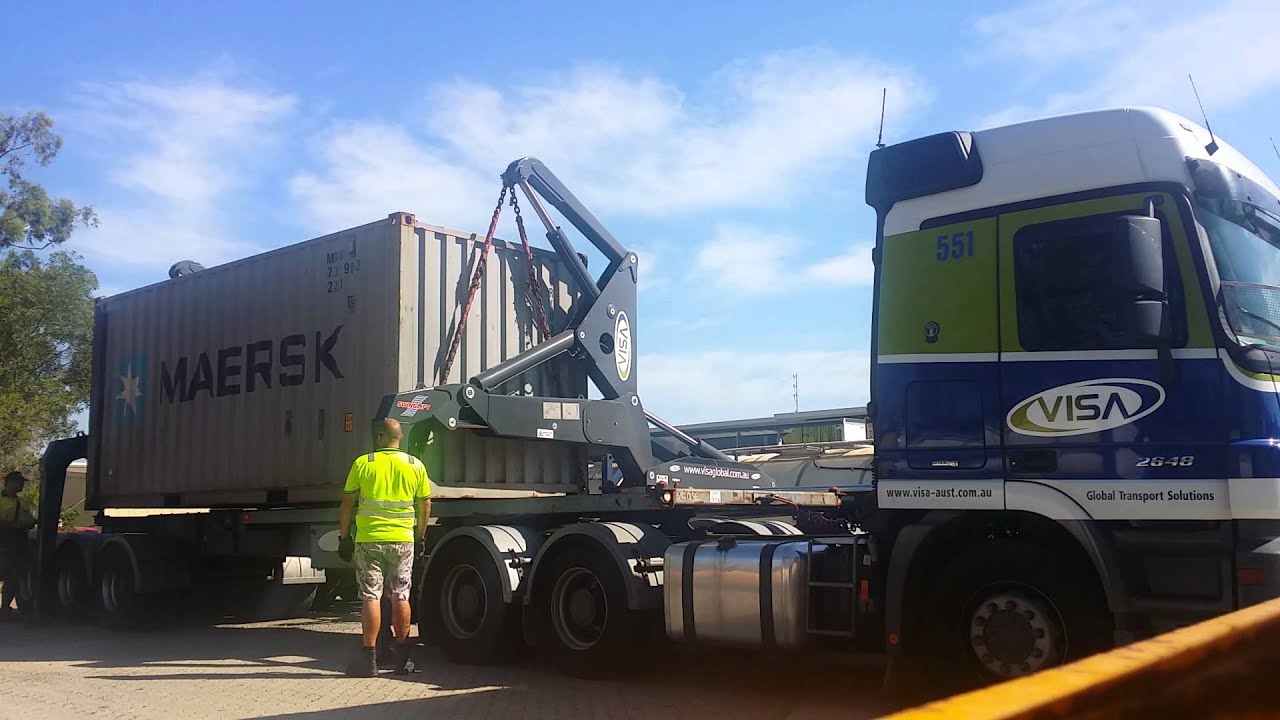 SwingLift transfer to trailer. - YouTube